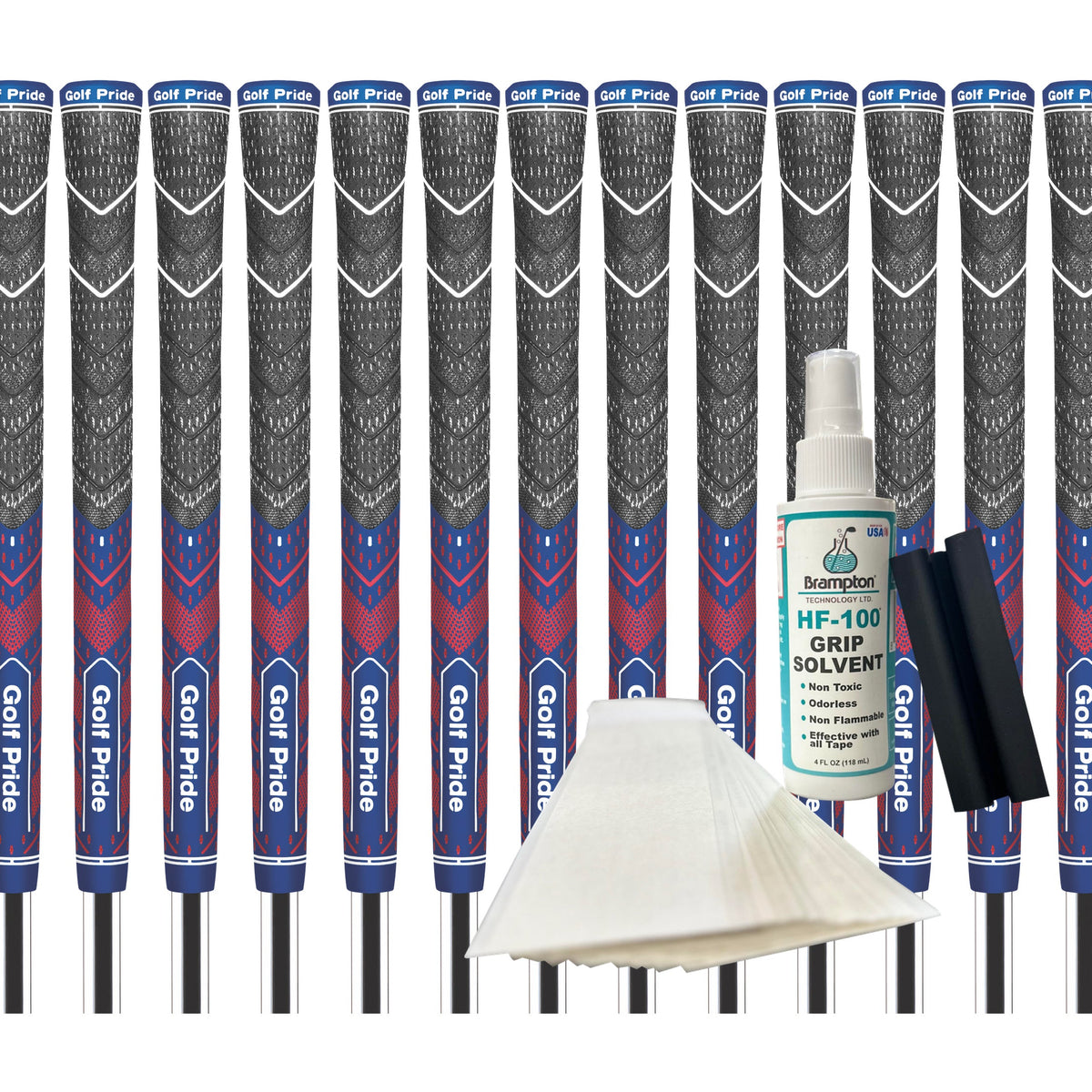 Golf Pride MCC TEAMS Plus4 Standard Grip (Navy/Red) - 13pcs + Golf Gri ...